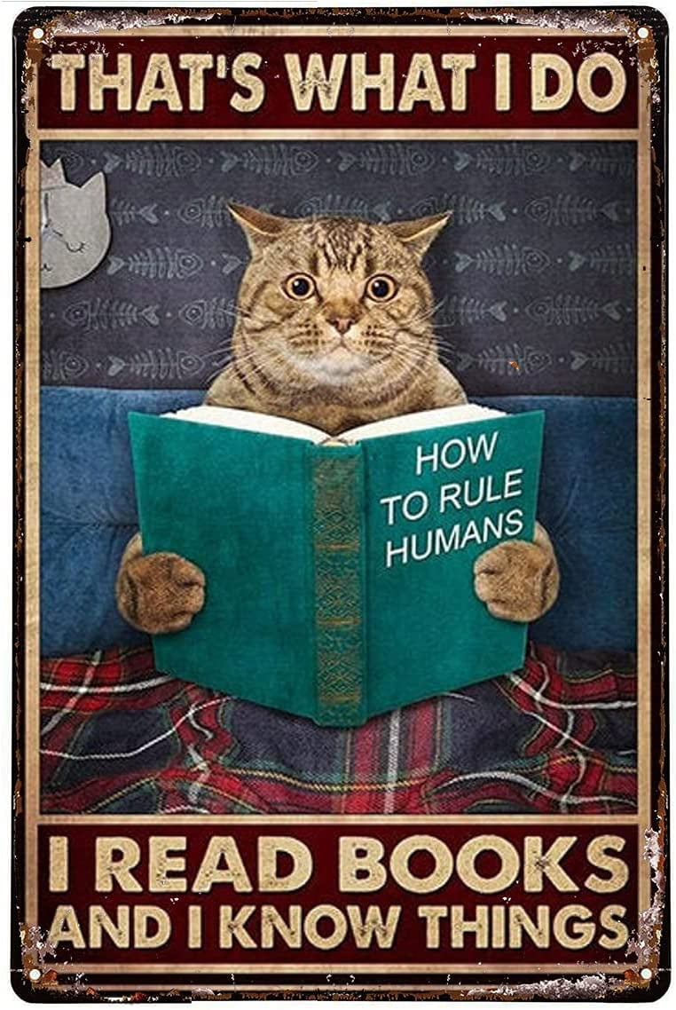 Metal Sign Thats What I Do I Read Books And I Know Things Vintage