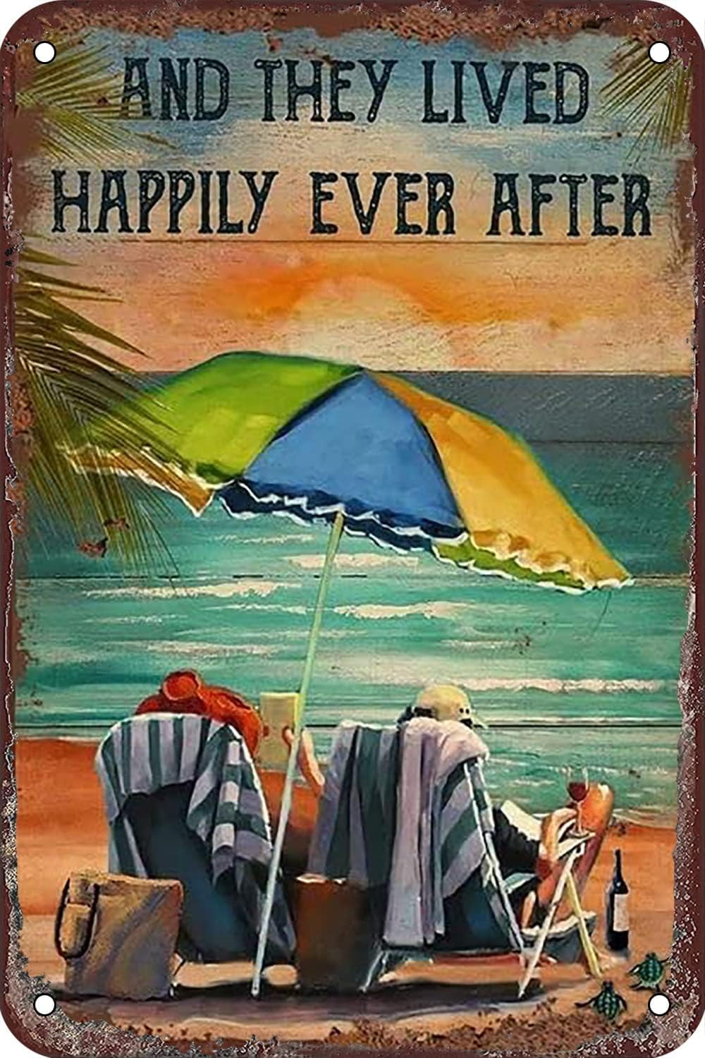 Metal Sign and They Lived Happy Ever After Retro Decor Art Sign Garage ...