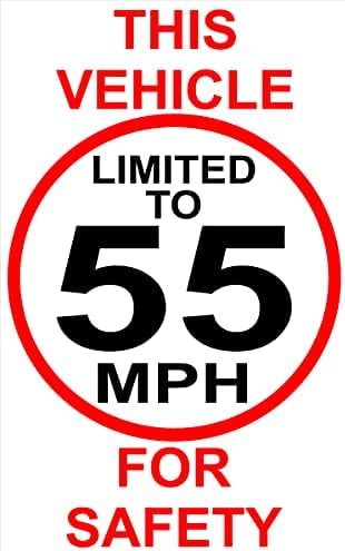 Metal Sign This Vehicle Limited to 55 MPH for Safety Sign for Outdoor ...
