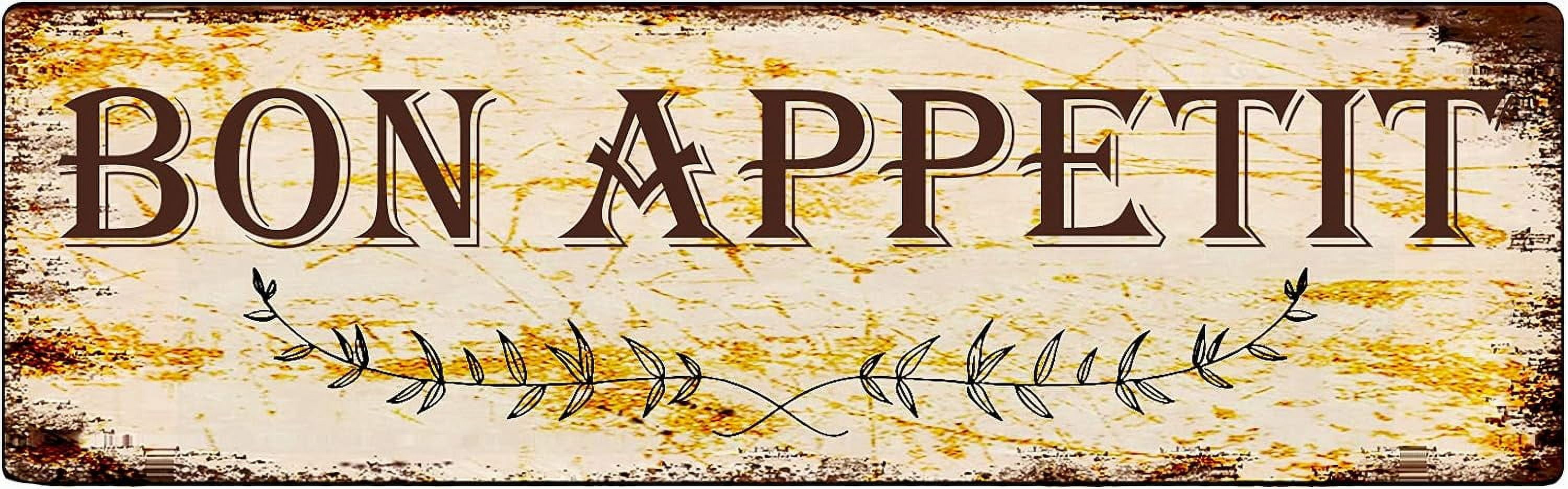 Metal Sign Tin Sign Bon Appetit Funny Metal Signs Vintage Sign Retro ...