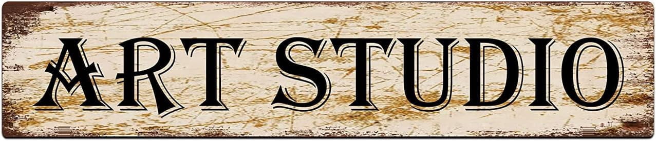 Metal Sign Tin Sign Art Studio Funny Metal Signs Vintage Sign Retro Tin ...