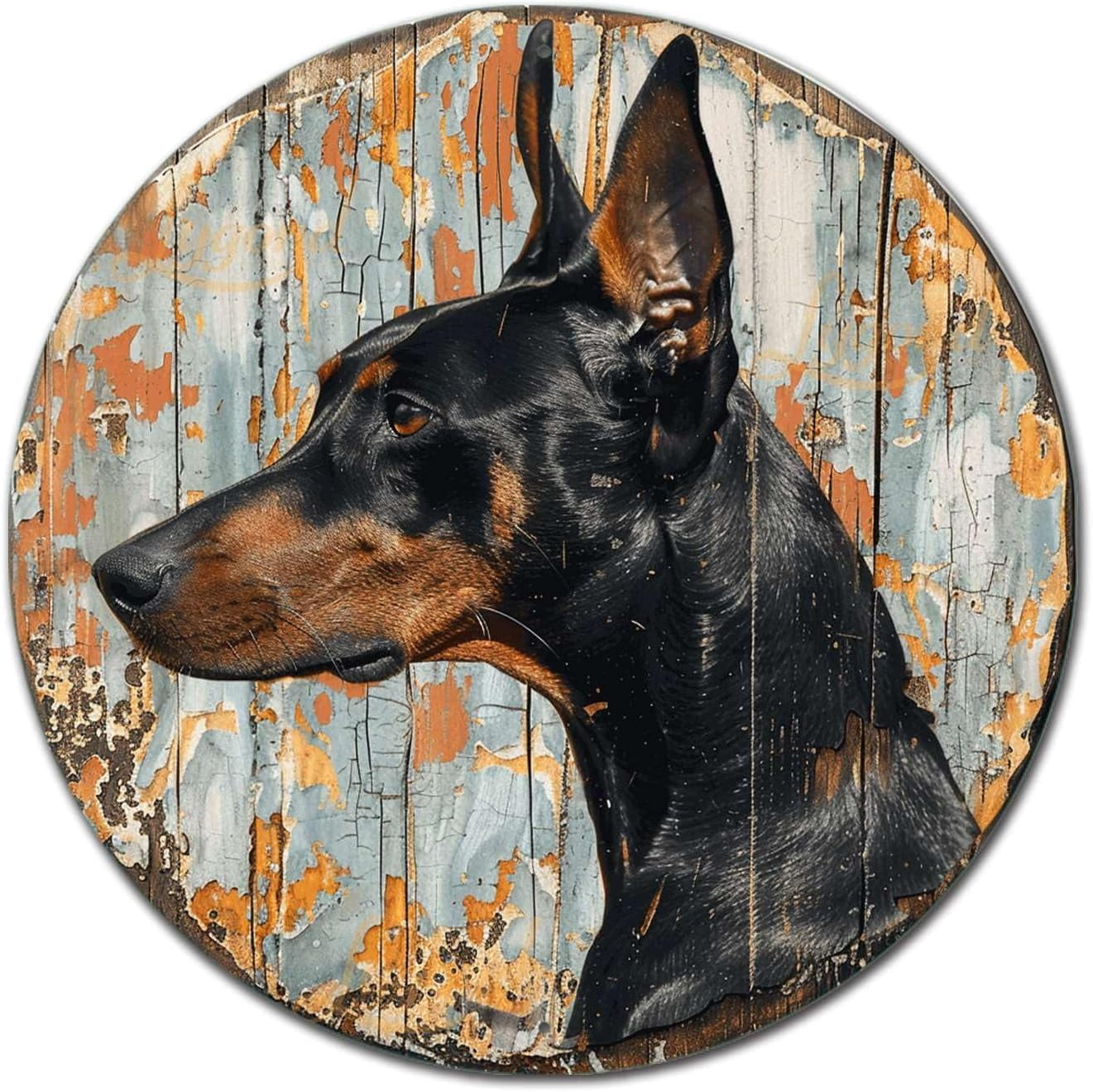 Metal Sign Tin Sign Doberman Pinscher Dog Rustic Sign for Modern and ...