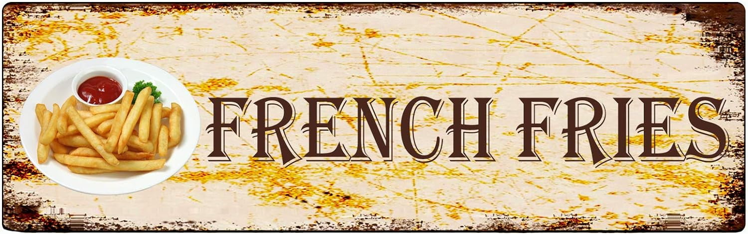 Metal Sign Tin Sign French Fries Funny Metal Signs Vintage Sign Retro ...