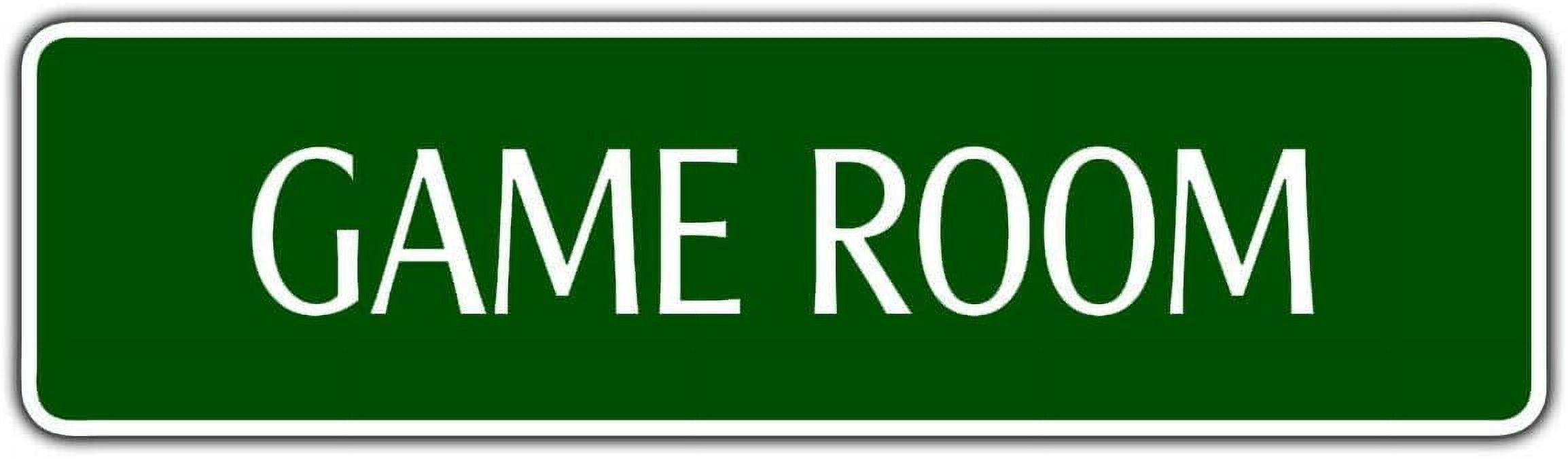 Metal Sign Tin Sign Game Room Street Sign Road Sign 16x4inch - Walmart.com