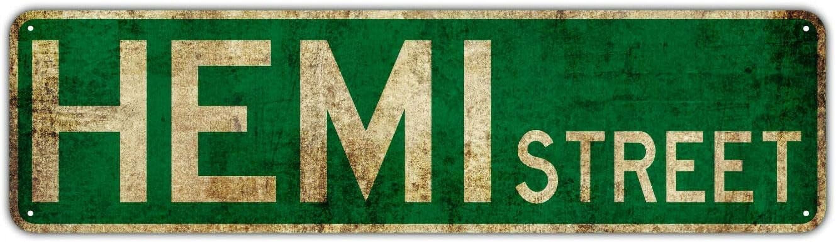 Metal Sign Tin Sign Hemi Street Funny Metal Signs Vintage Sign Retro ...