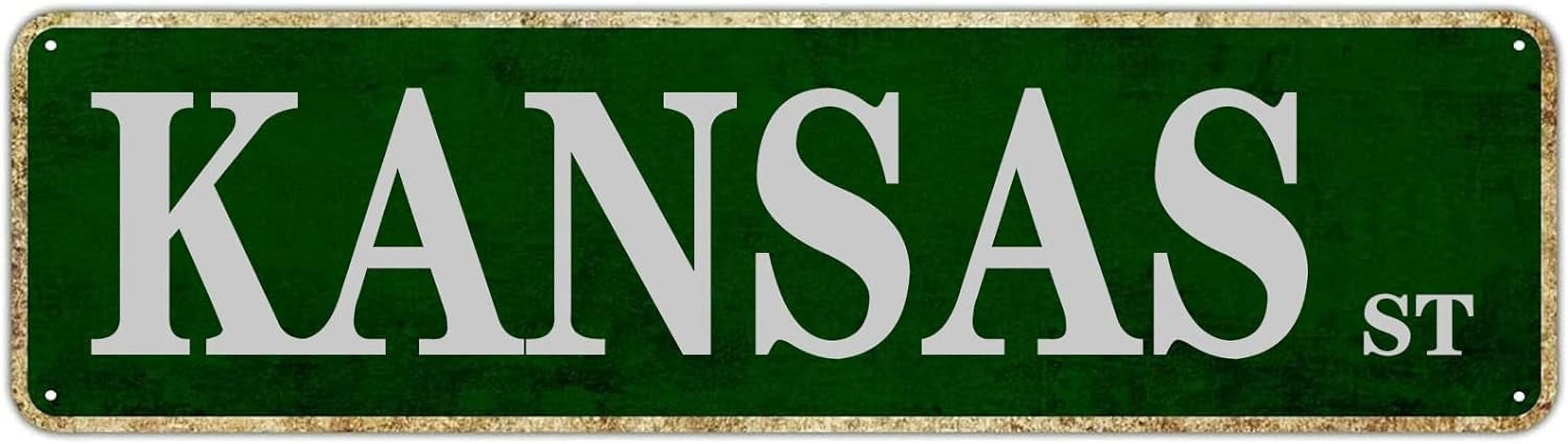 Metal Sign Tin Sign Kansas Street Funny Metal Signs Vintage Sign Retro ...