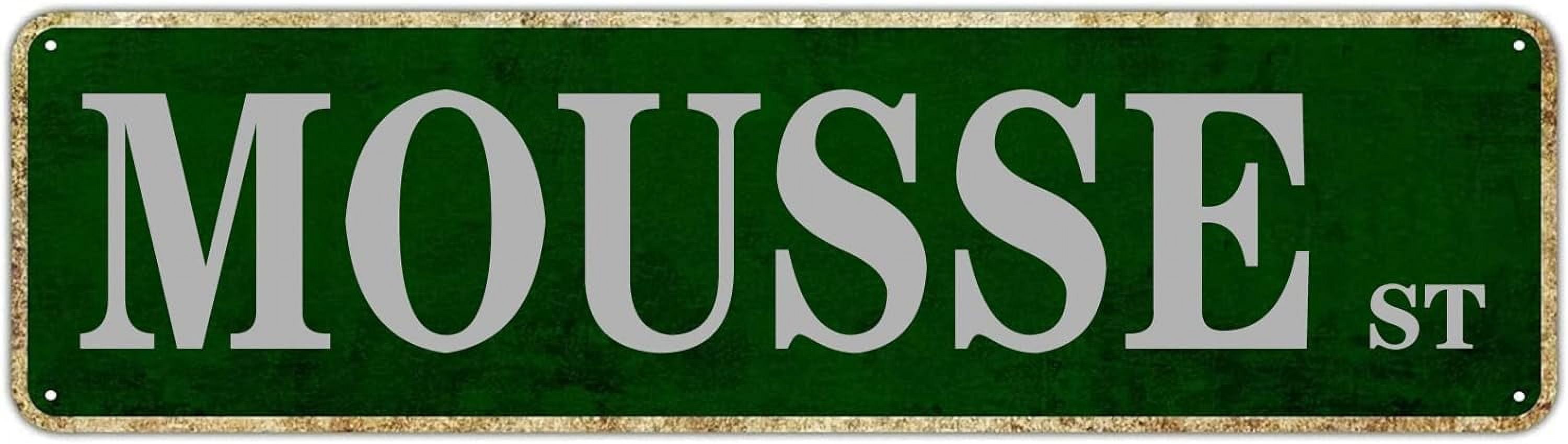 Metal Sign Tin Sign Mousse Street Funny Metal Signs Vintage Sign Retro ...