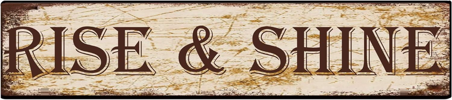 Metal Sign Tin Sign Rise & Shine Funny Metal Signs Vintage Sign Retro ...