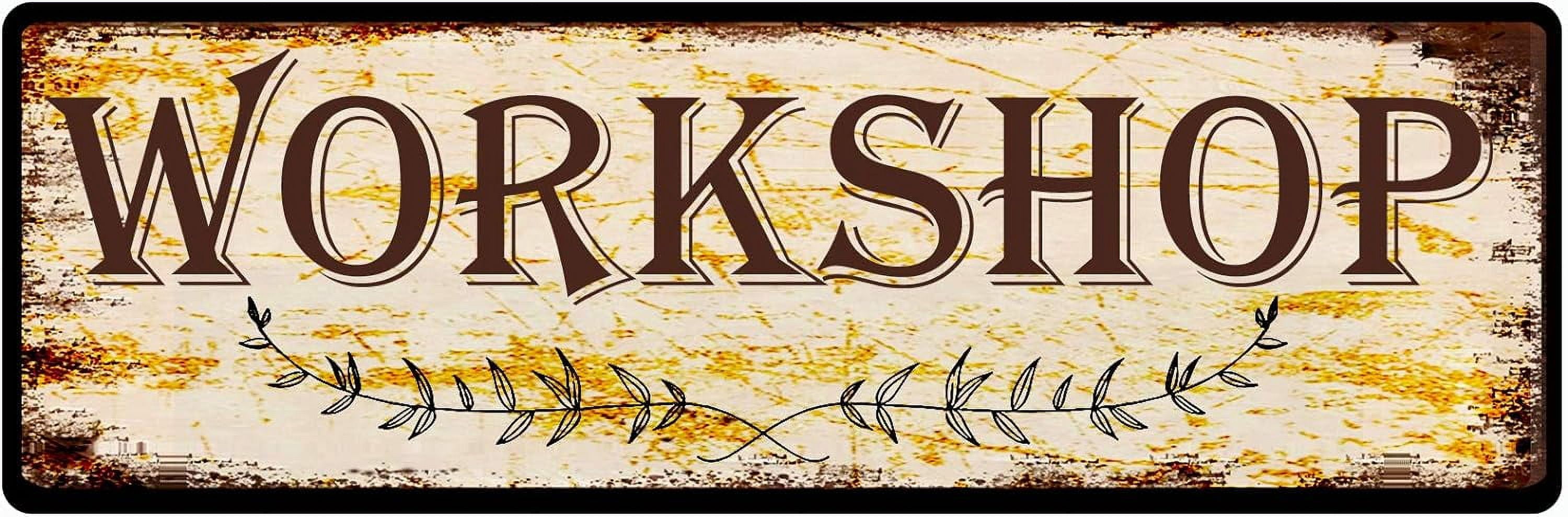 Metal Sign Tin Sign Workshop Funny Metal Signs Vintage Sign Retro Tin ...