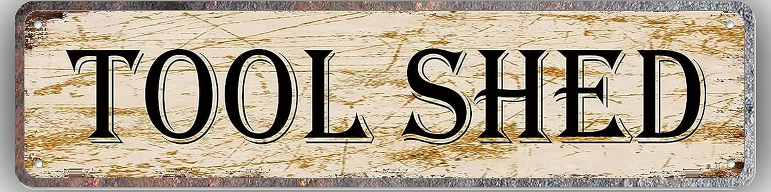 Metal Sign Tool Shed Vintage Retro Tin Street Sign Art Plaque Aluminum ...