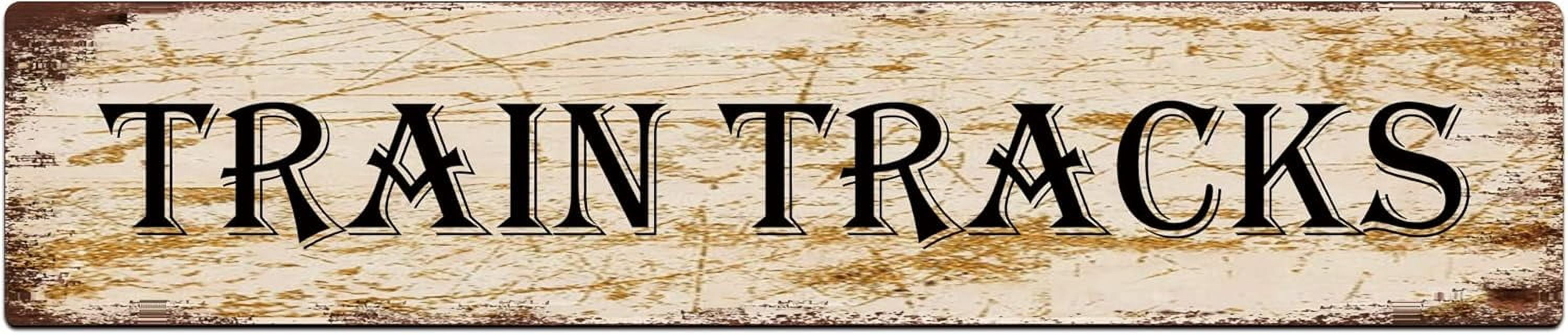 Metal Sign Train Tracks Vintage Signs Retro Tin Signs Aluminum Sign for ...