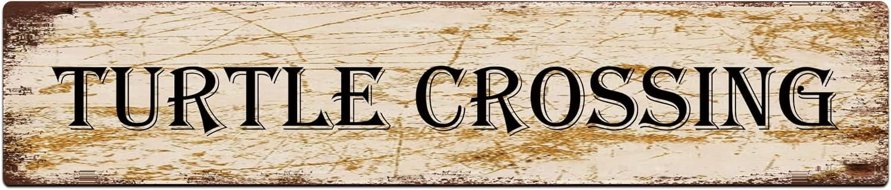 Metal Sign Turtle Crossing Vintage Signs Retro Tin Signs Aluminum Sign ...