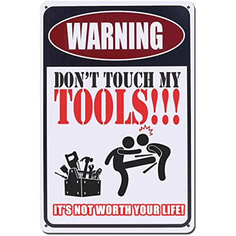 Metal Sign Warning Aluminum Sign Wall Decor Decorative Sign Iron ...