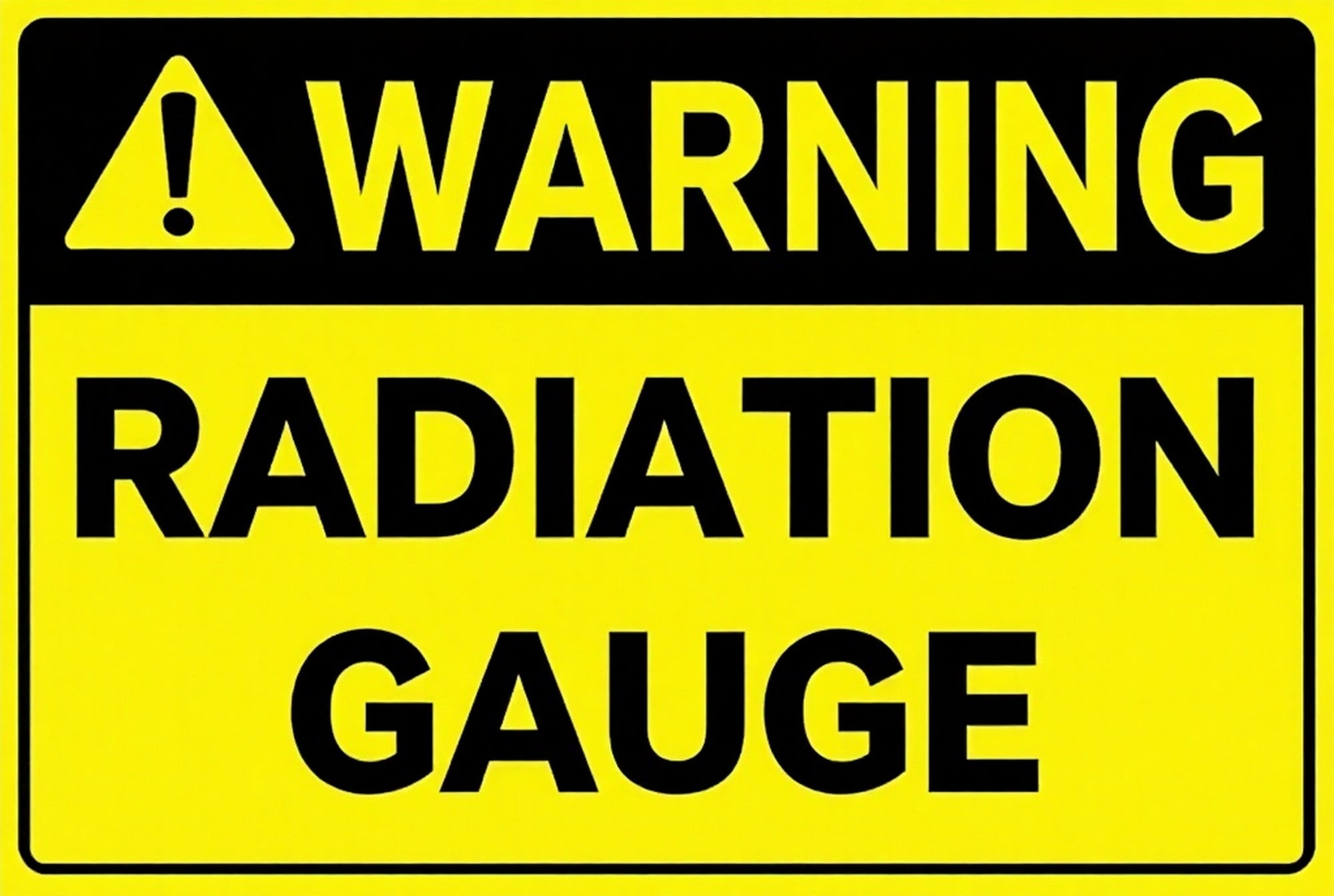 Metal Sign Warning Radiation Gauge - 8"x12" Public Vintage Retro ...