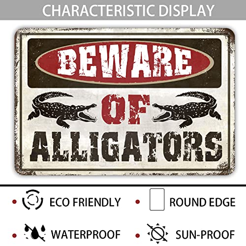 Metal Sign Warning The Alligator Signs Beware of Alligator for Yard ...