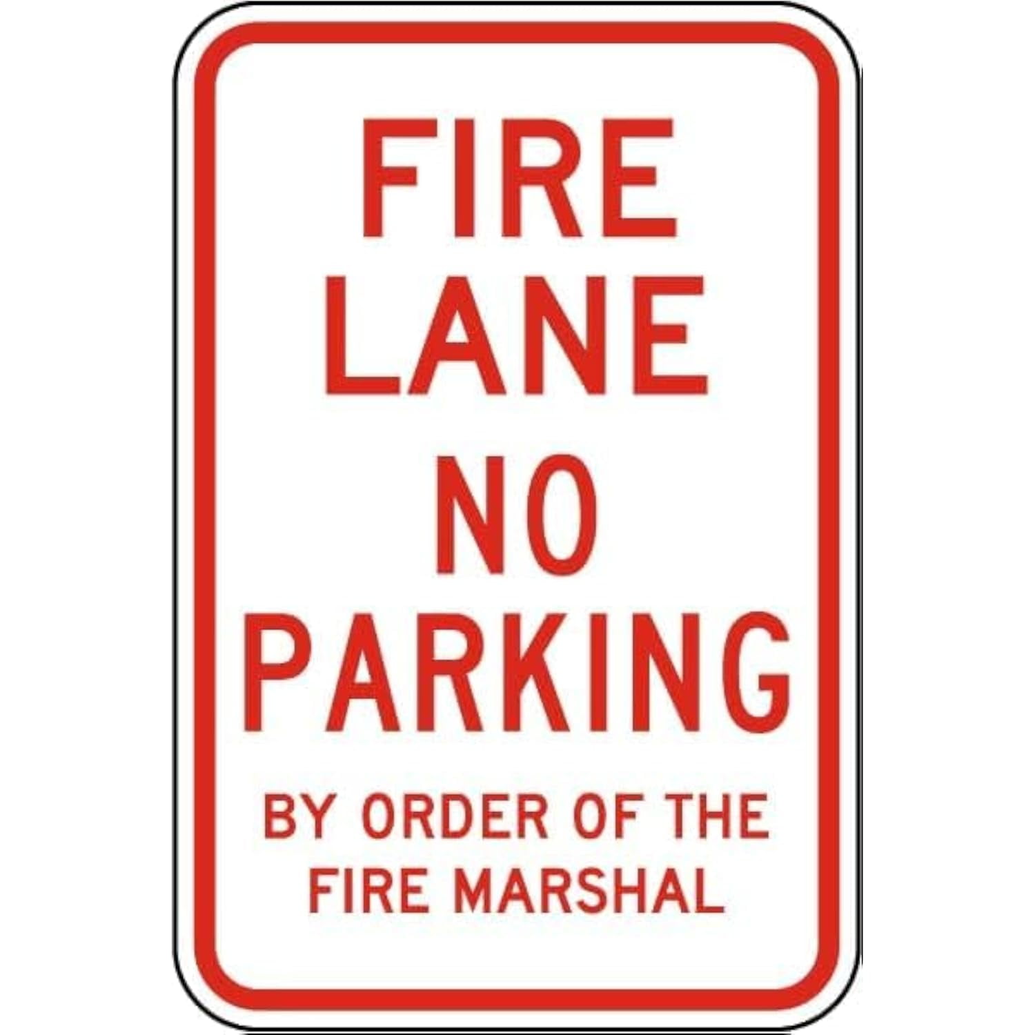 Metal Sign Warning Tin Sign Fire Lane No Parking By Order Metal Tin ...