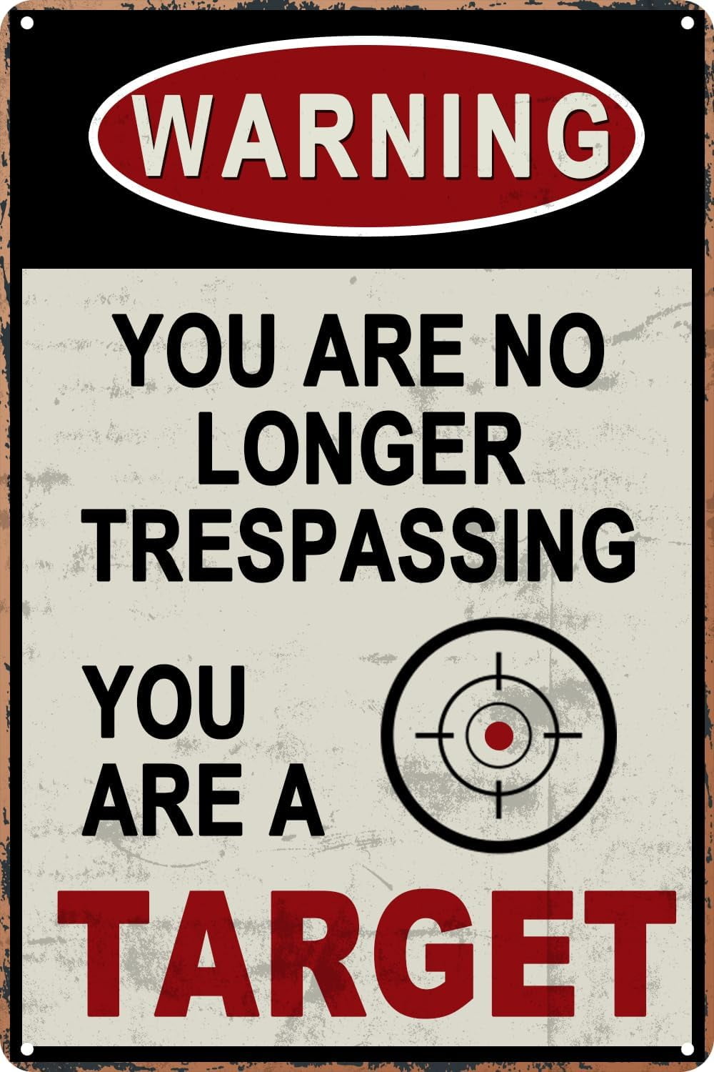 Metal Sign Warning Tin Sign Wall Decor Decorative Sign Yard Garage Man ...