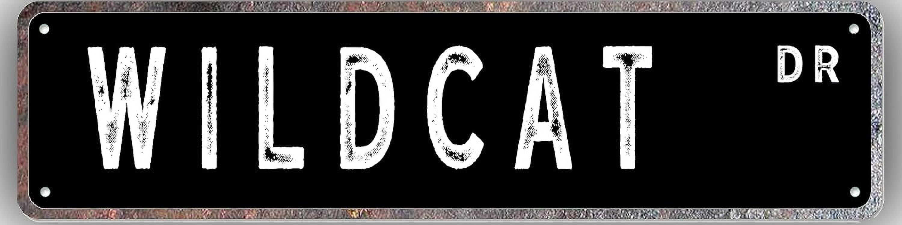 Metal Sign Wildcat Vintage Retro Tin Street Sign Art Plaque Aluminum ...