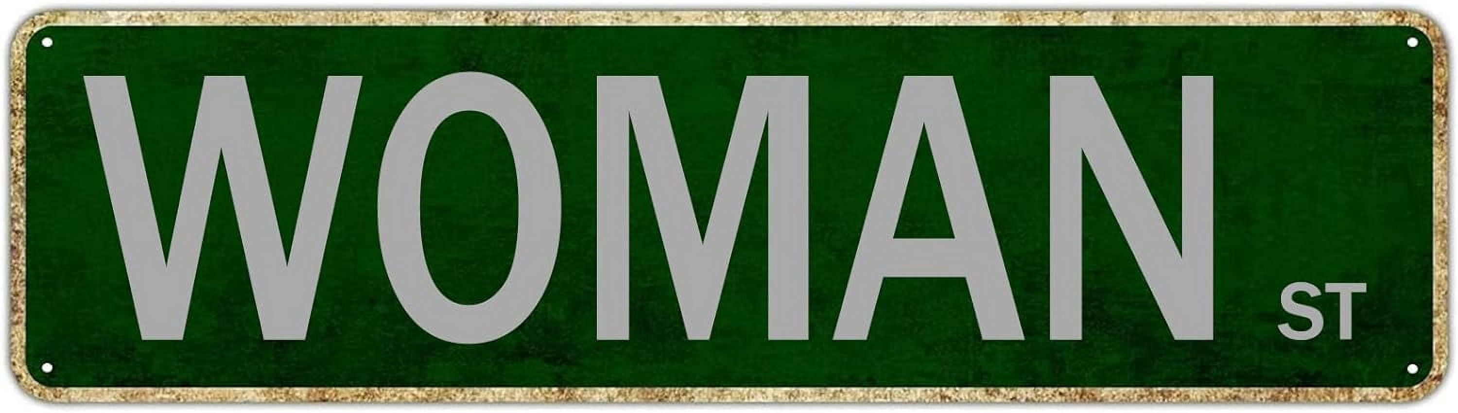 Metal Sign Woman St Vintage Signs Retro Tin Signs Aluminum Sign Funny ...