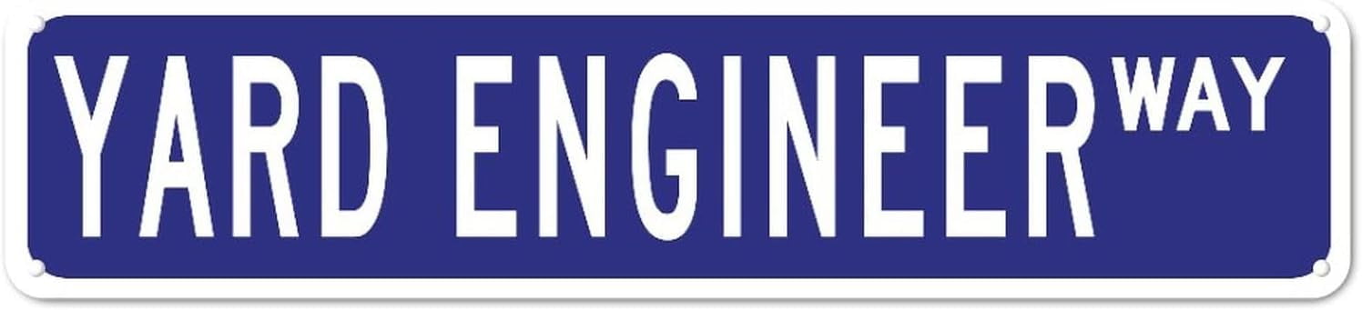 Metal Sign Yard Engineer WAY Vintage Signs Retro Tin Signs Aluminum Art Plaque Sign Gift Outdoor ...