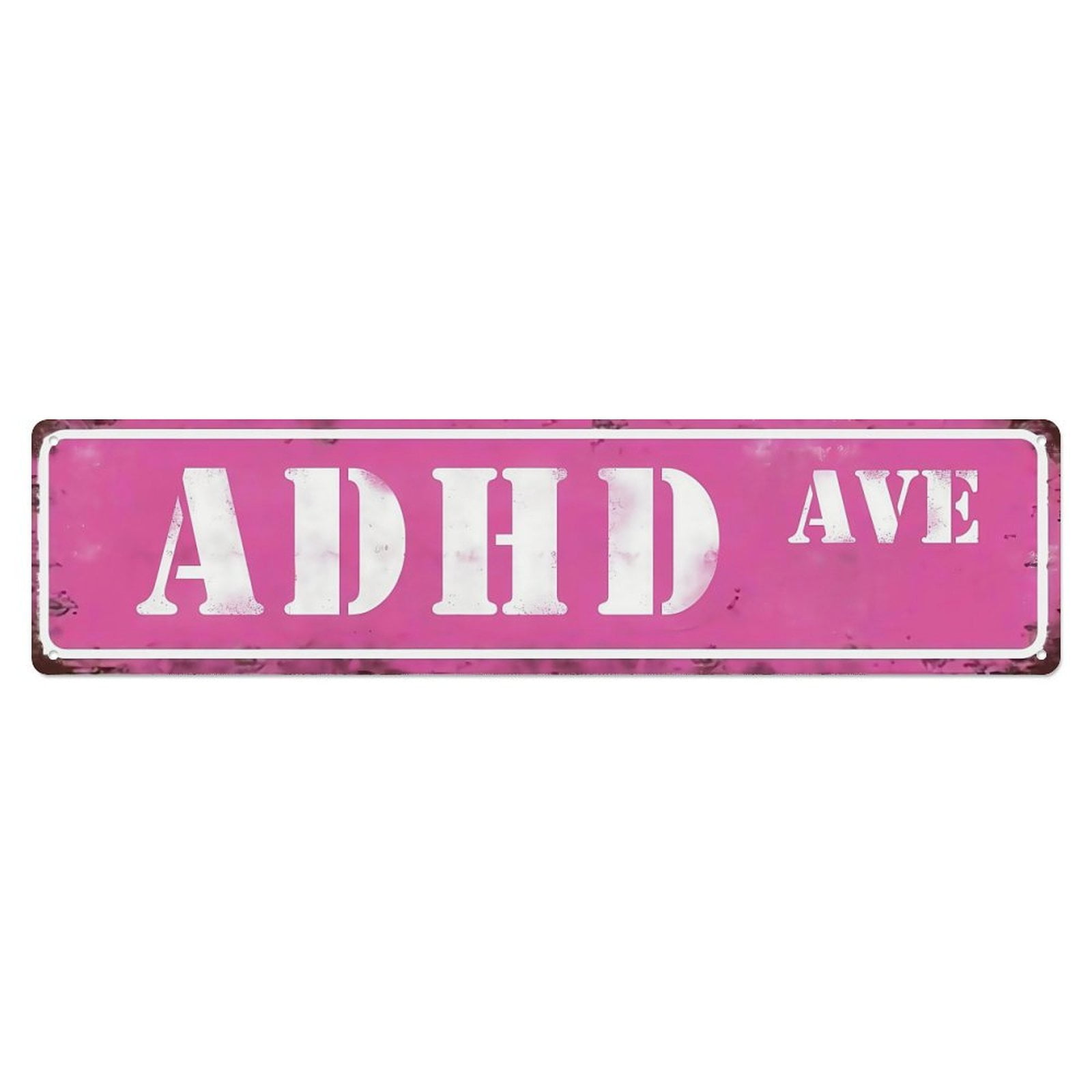 Metal Signs: Adhd Ave Street Sign Retro Funny Wall Decor Metal Tin ...