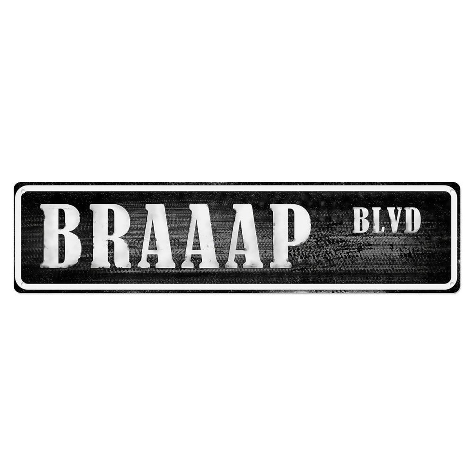 Metal Signs: Braaap Blvd Funny Street Sign Retro Funny Wall Decor Metal ...