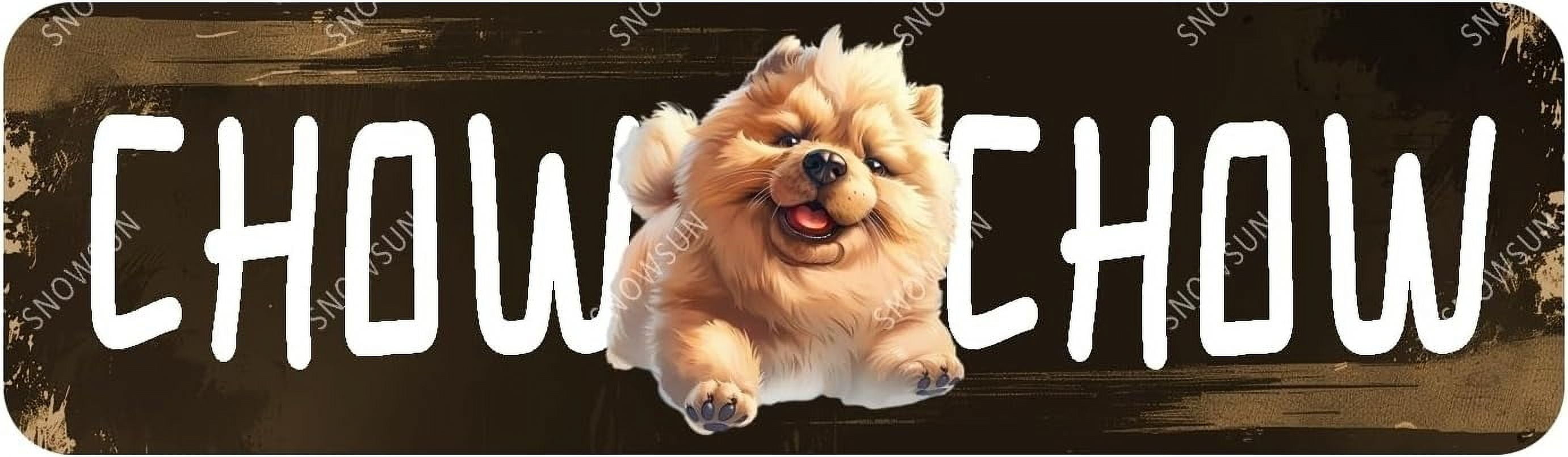 Metal Signs Chow Chow Dog Street Tin Sign Aluminum Sign Funny Vintage ...