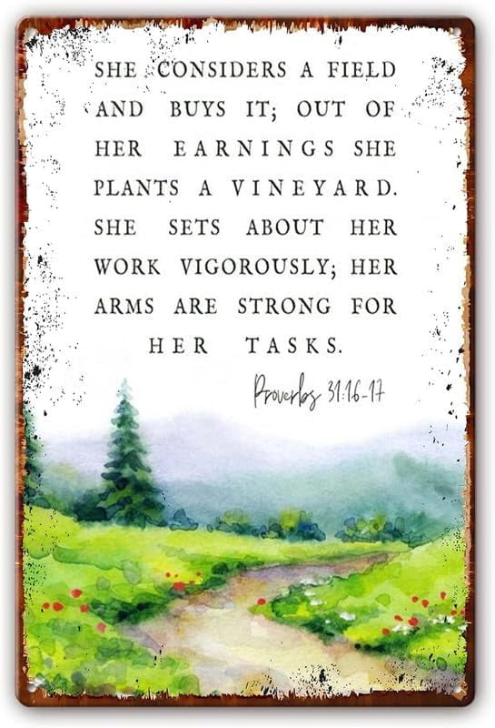 Metal Signs She Considers A Field And Buys It; She Sets About Her Work ...