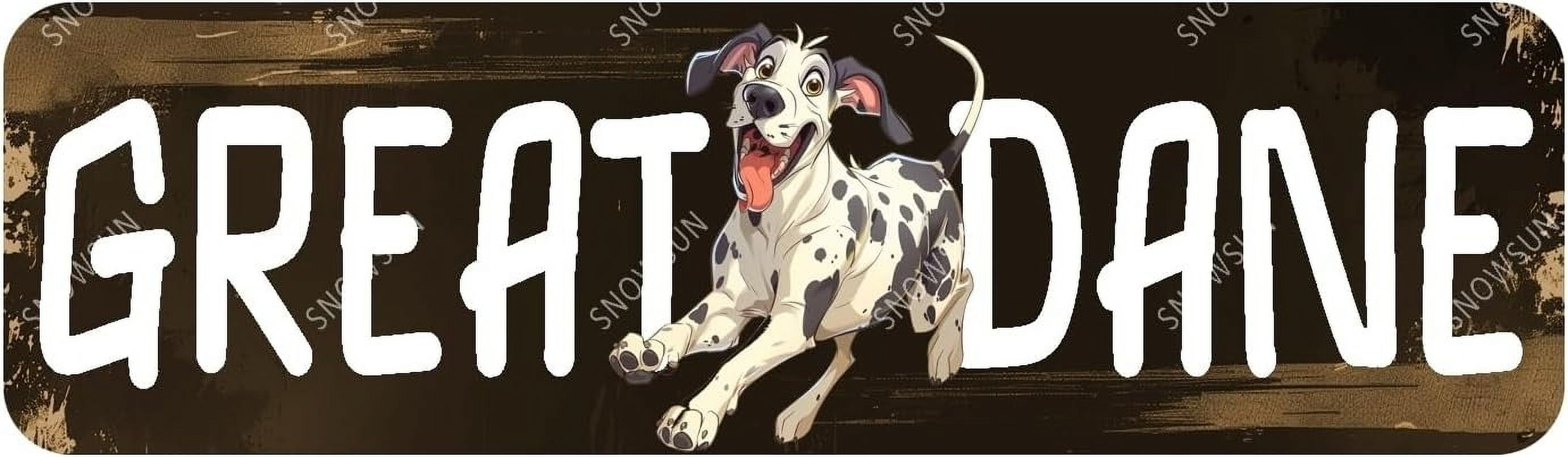 Metal Signs Great Dane Dog Street Tin Sign Aluminum Sign Funny Vintage ...