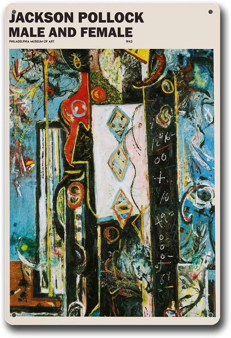 Metal Signs Jackson Pollock Pollock Abstract Art Home Decor Metal Signs ...