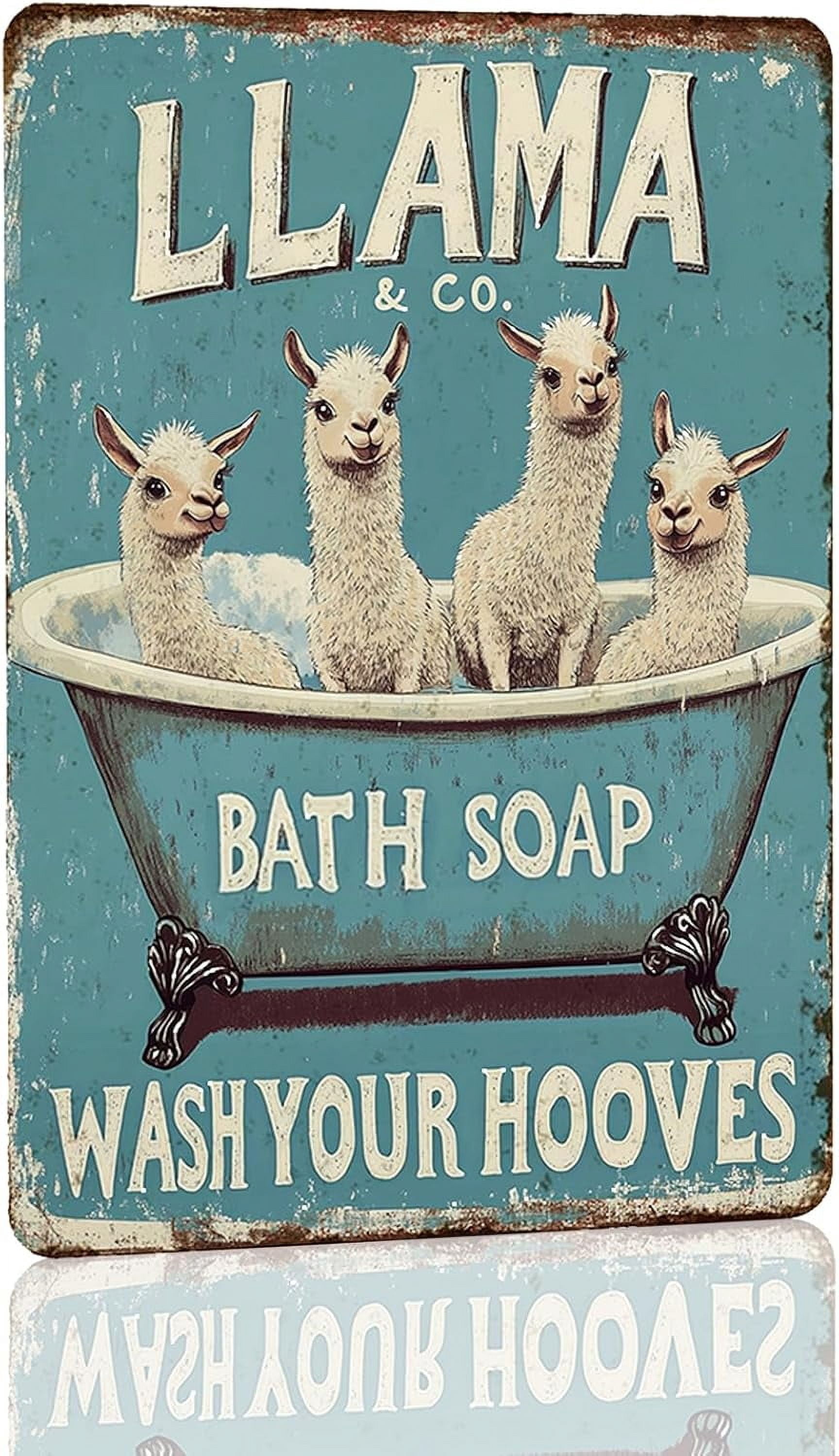 Metal Signs LLama Bath Soap Co Vintage Signs Retro Aluminum Tin Sign ...