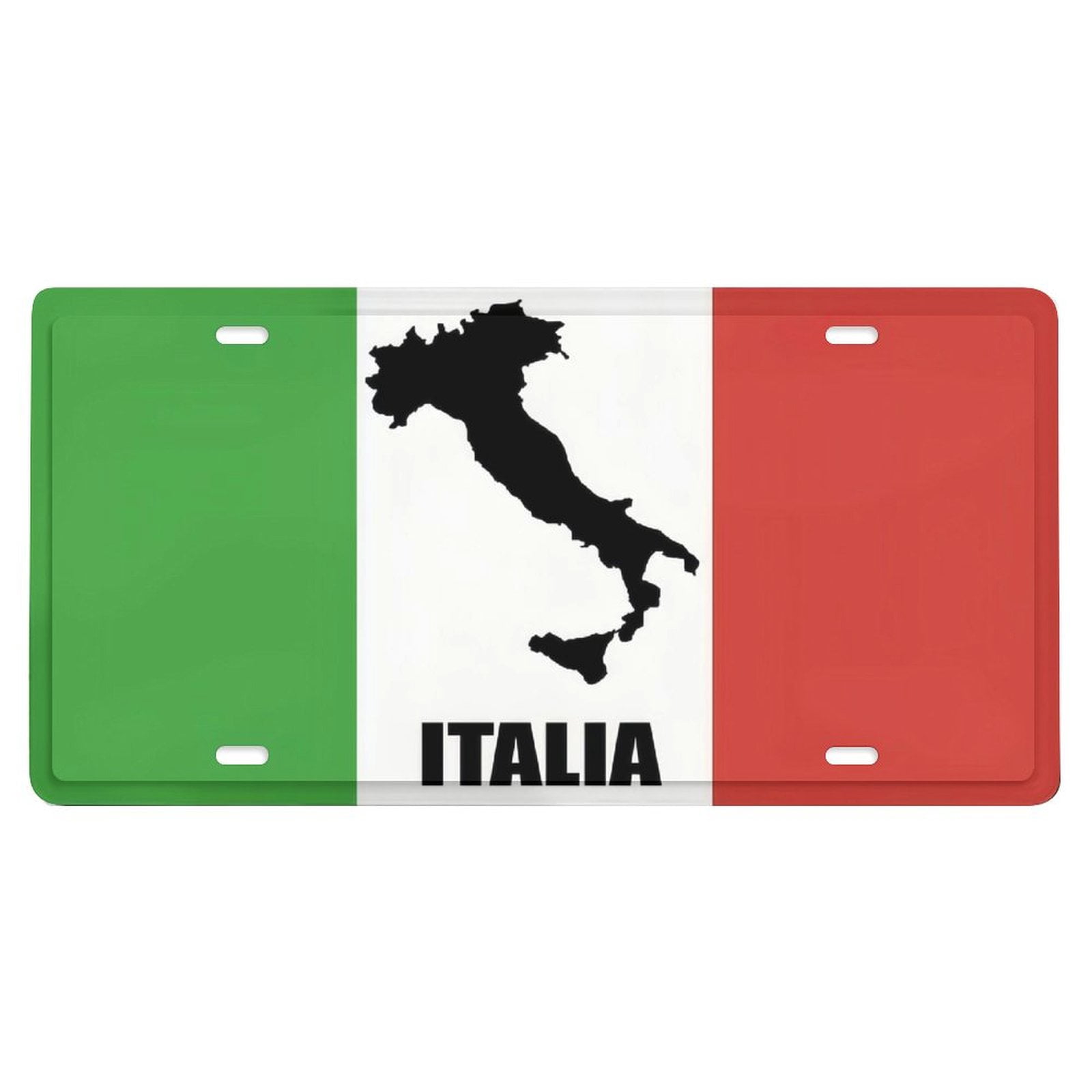 Metal Signs: License Plate Italian Flag Aluminum Novelty License Plate ...
