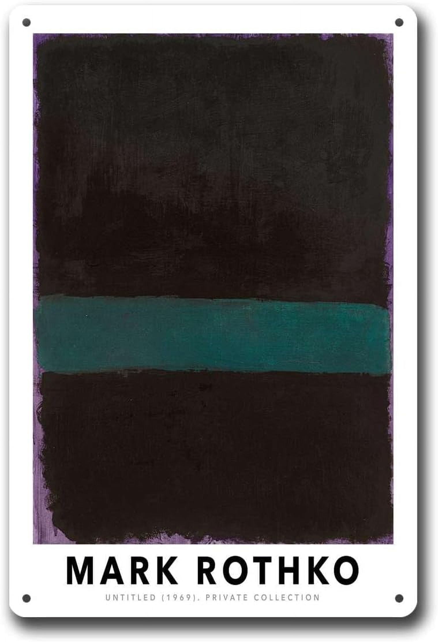 Metal Signs Mark Rothko Untitled 1969 Black Green Purple Vintage Art ...