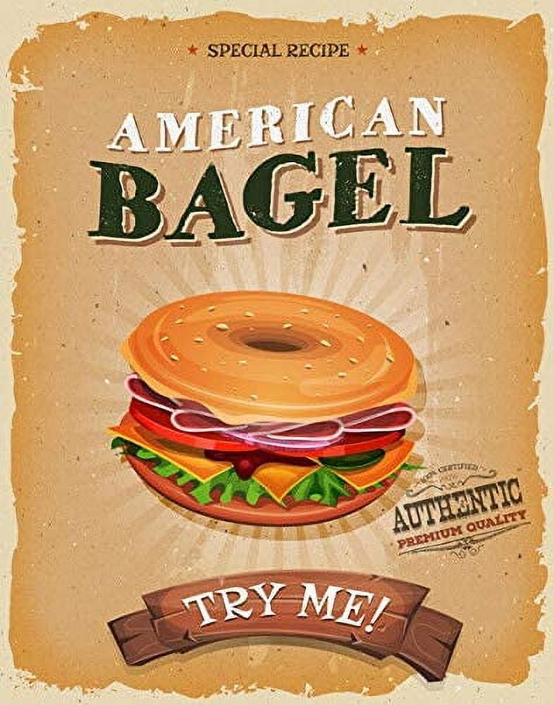 Metal Signs Outdoor Bagel American Diner Vintage Metal Sign Retro ...