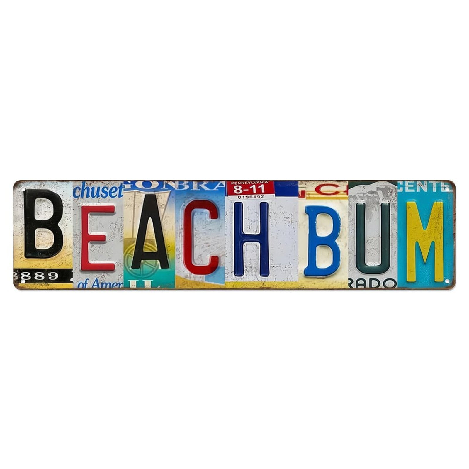 Metal Signs: Retro Metal Sign License Plate Design Vintage Tin Sign ...