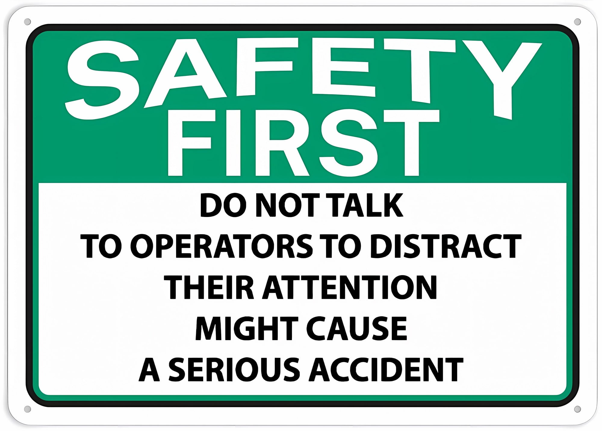 Metal Signs Road Safety First Do Not Talk To Operators To Distract - 8 ...