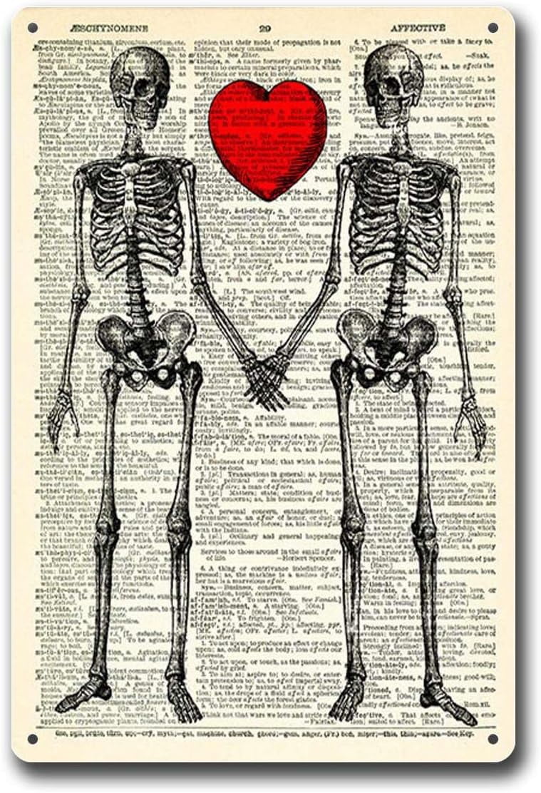 Metal Signs Skull Love Bones Skull Art Art Dictionary Art Wall Decor ...