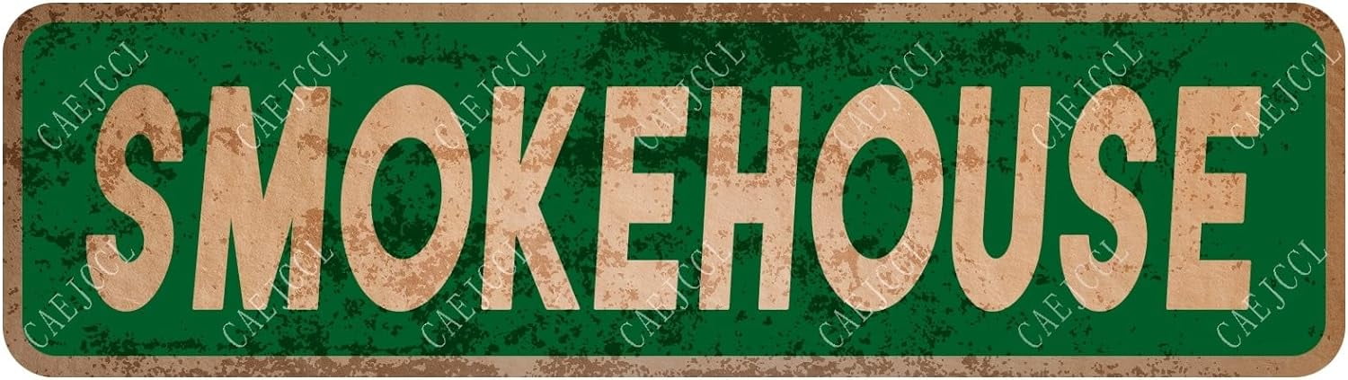 Metal Signs Smokehouse Rustic Tin Sign for Home Bar Cafe Yard Decor ...