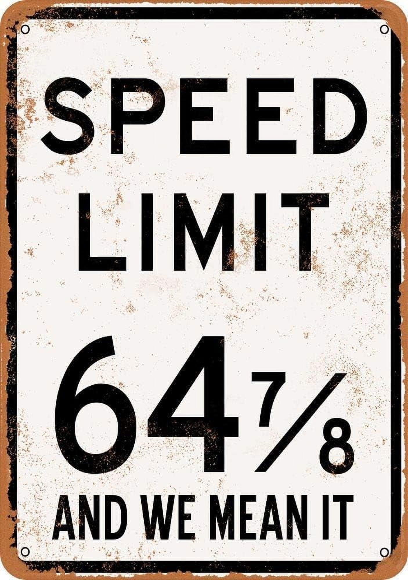 Metal Signs Speed Limit Warning Sign | Indoor/Outdoor | 8 x 12 inch Tin ...