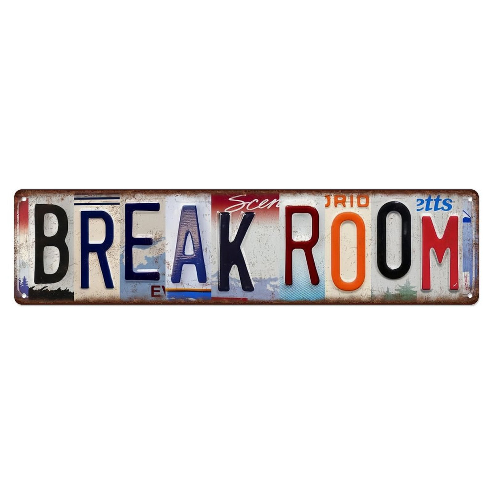 Metal Signs: Vintage Break Room Metal Tin Signs Street Signs Wall Decor ...