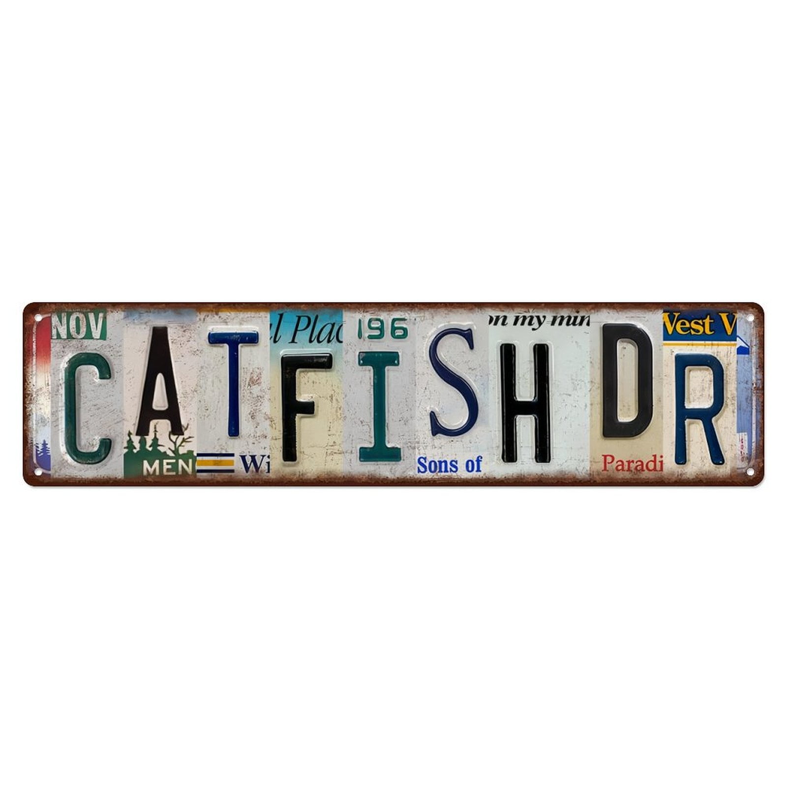 Metal Signs: Vintage Catfish Dr Wall Decor Street Signs Home Bar Coffee ...