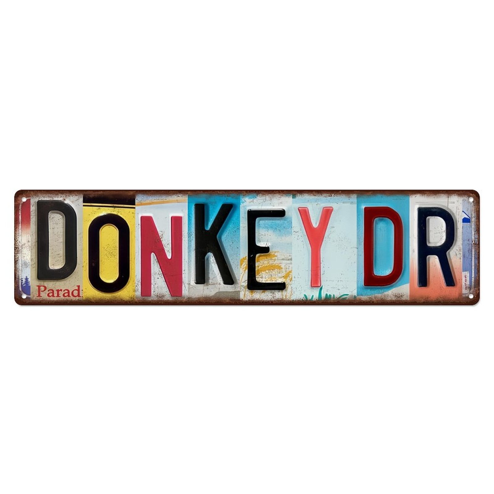 Metal Signs: Vintage Donkey Dr Street Sign Wall Decor Metal Tin Signs ...