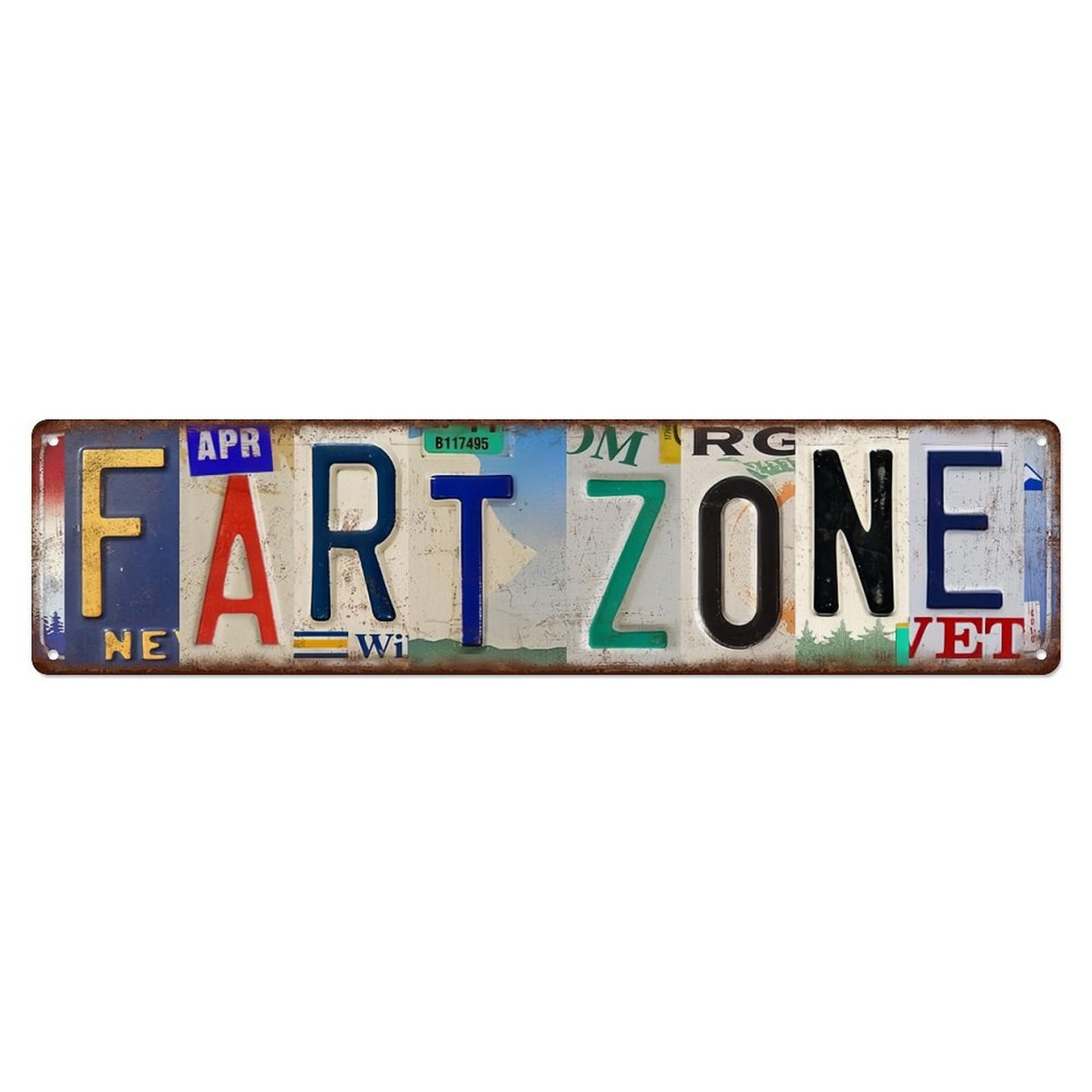 Metal Signs: Vintage Fart Zone Wall Decor Street Signs Metal Tin Signs ...