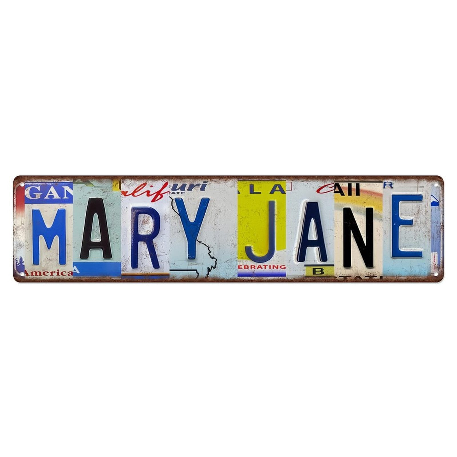 Metal Signs: Vintage Mary Jane Metal Tin Signs Street Signs Man Cave ...