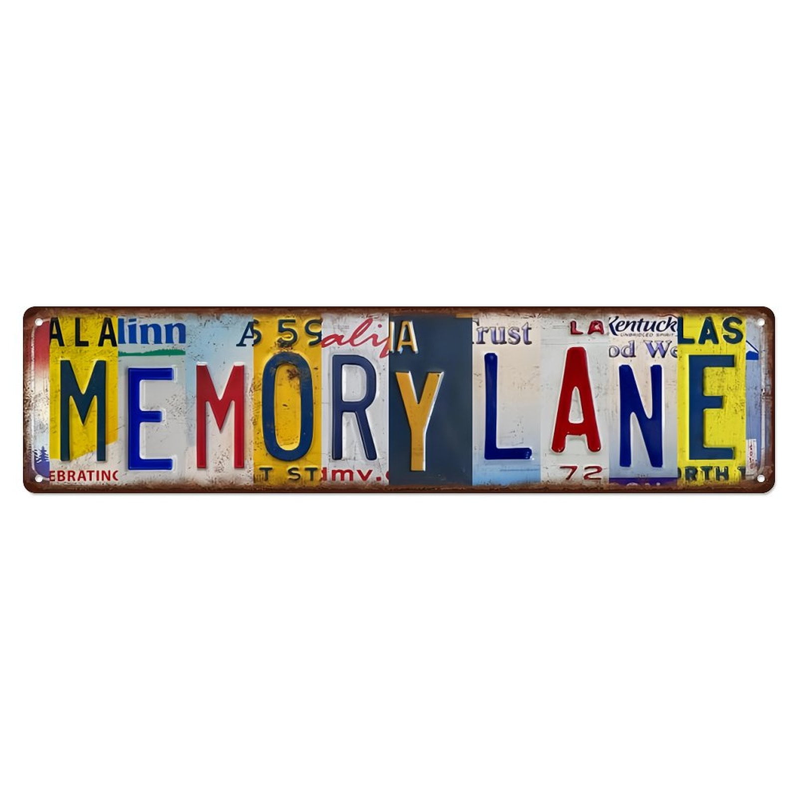 Metal Signs: Vintage Memory Lane Wall Decor Street Signs Metal Tin ...