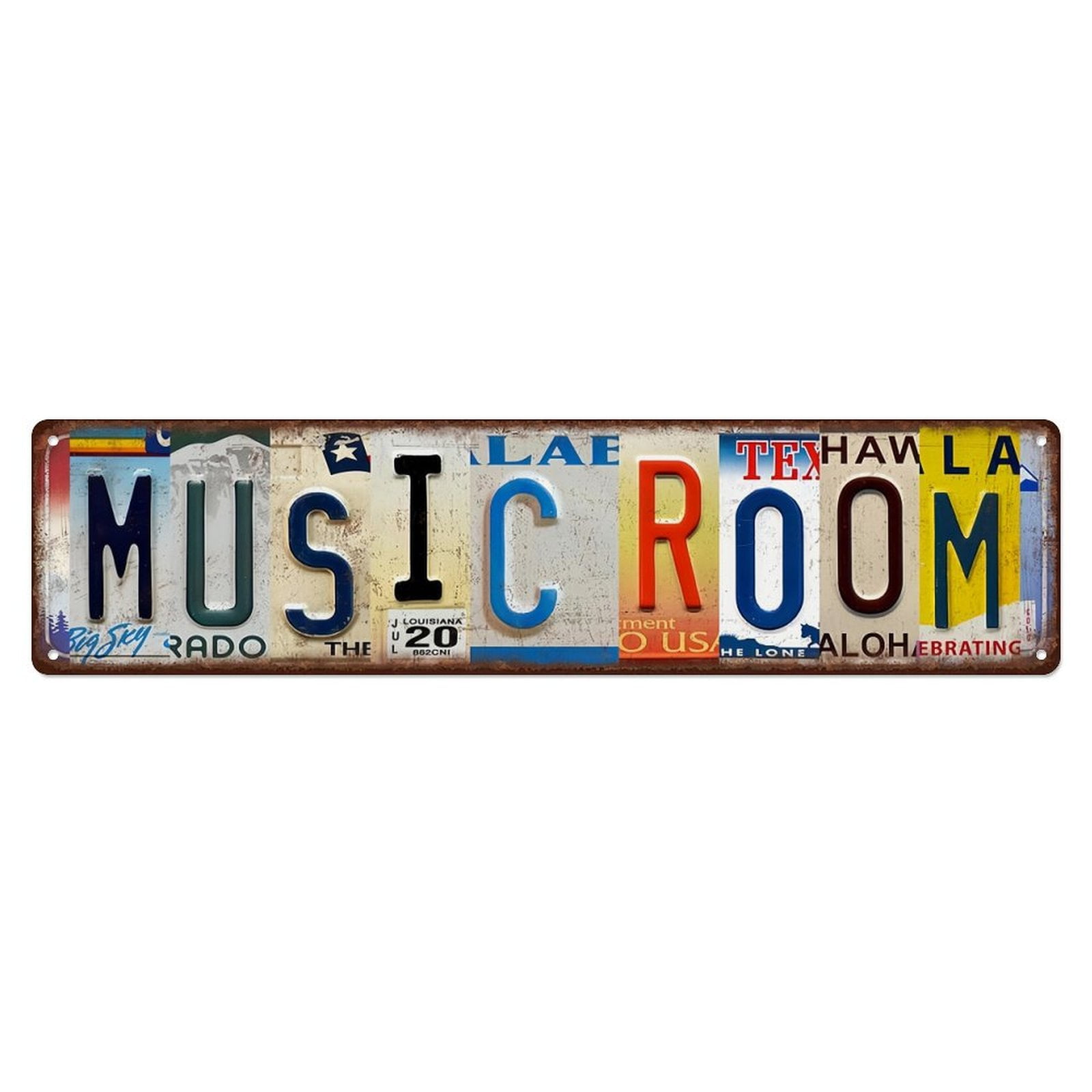 Metal Signs: Vintage Music Room Wall Decor Street Signs Home Bar Coffee ...