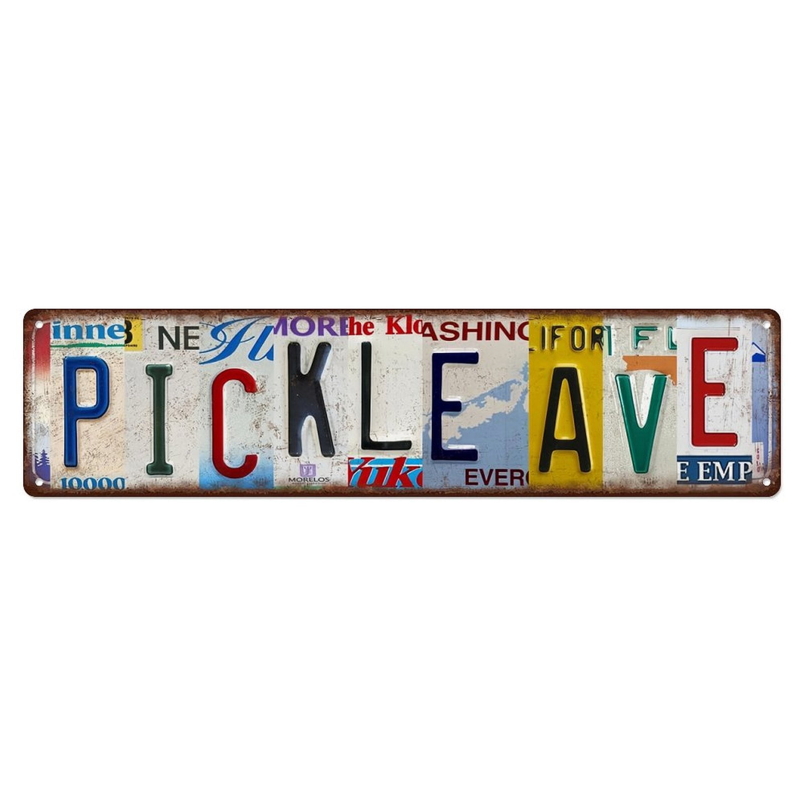 Metal Signs: Vintage Pickle Ave Wall Decor Street Signs Metal Tin Signs ...