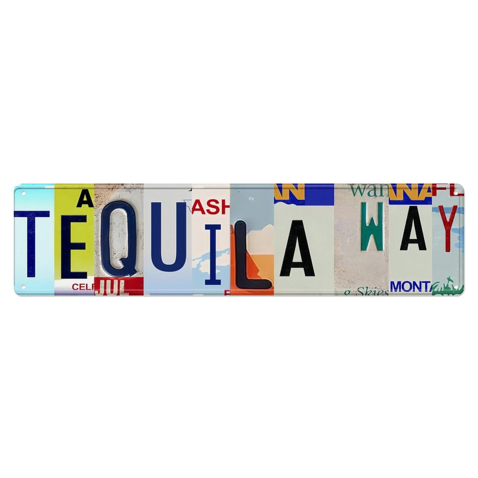 Metal Signs: Vintage Road Tin Sign Retro Metal Tequila Way Street Signs ...