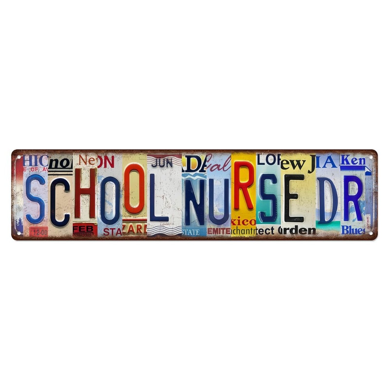 Metal Signs: Vintage School Nurse Dr Wall Decor Street Signs Metal Tin ...