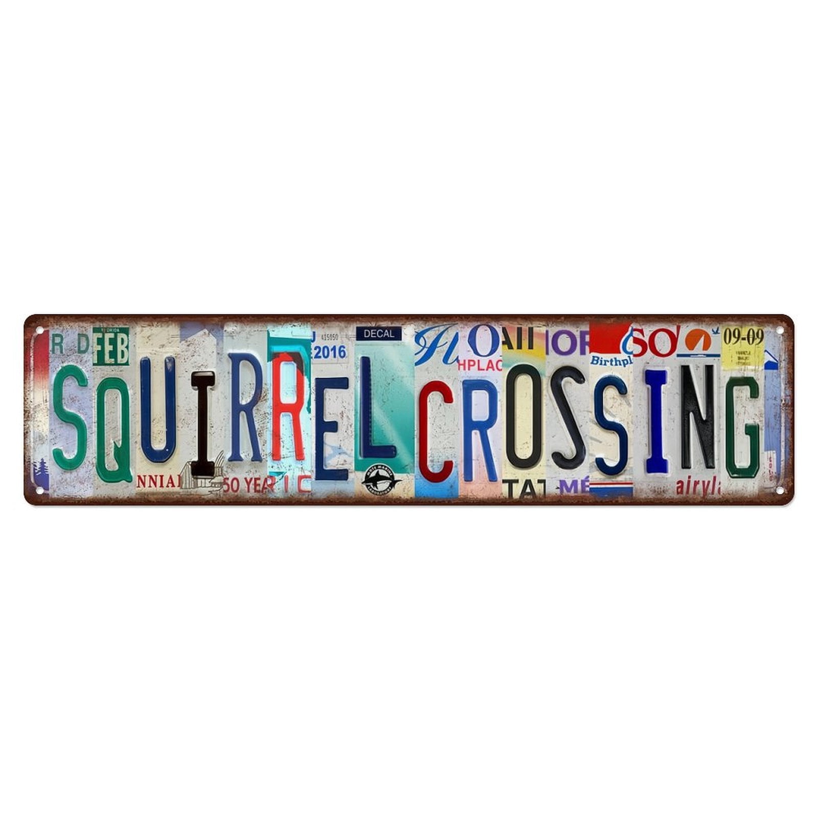 Metal Signs: Vintage Squirrel Crossing Wall Decor Street Signs Warning ...